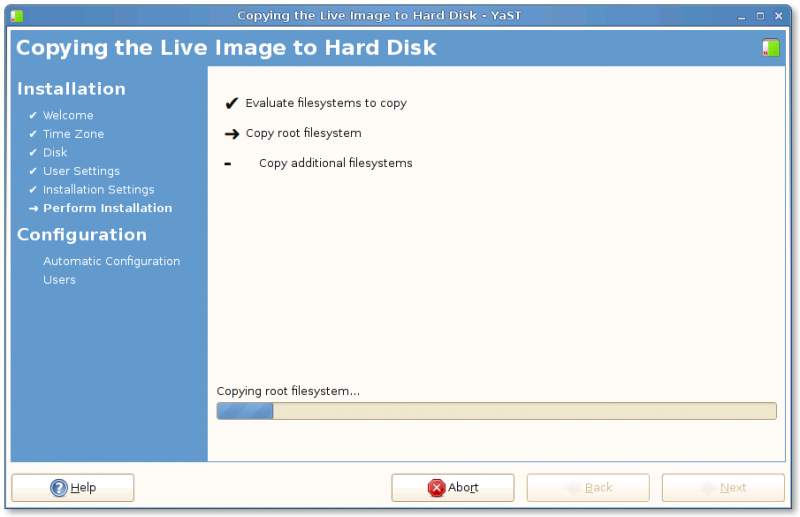 Archive:Live CD installation for 11.0 - openSUSE
